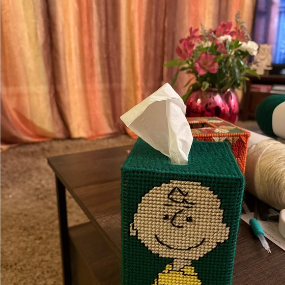 Hand Crafted | Accents | Handmade Cartoon Green Tissue Box Cover With ...